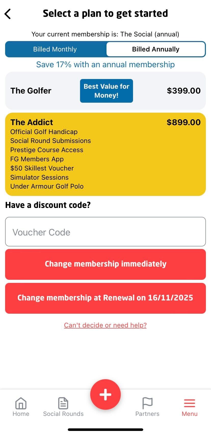 How do I upgrade or downgrade my membership? – Future Golf Support